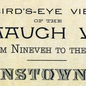 1889 Map of Johnstown Pennsylvania Conemaugh Valley Nineveh to the Lake ...