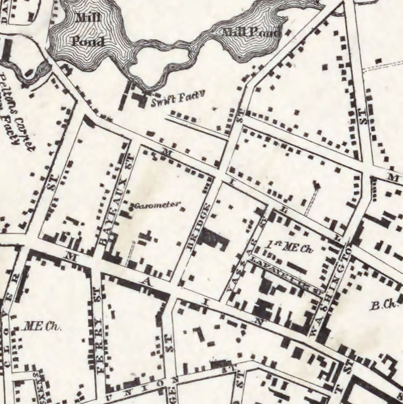 1858 Town Map of Poughkeepsie Dutchess County New York - Etsy