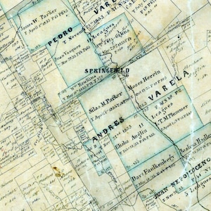 1858 Farm Line Map of Limestone County Texas - Etsy
