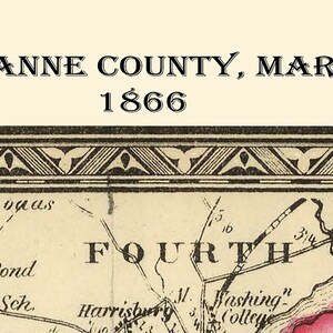 1866 Map of Queen Anne County Maryland - Etsy