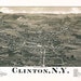 1885 Panoramic Map of Clinton New York - Etsy