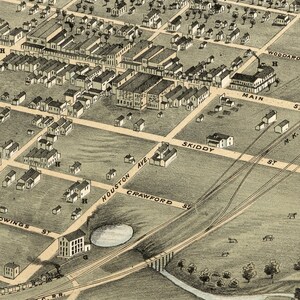 1876 Panoramic Map of Denison Grayson County Texas - Etsy