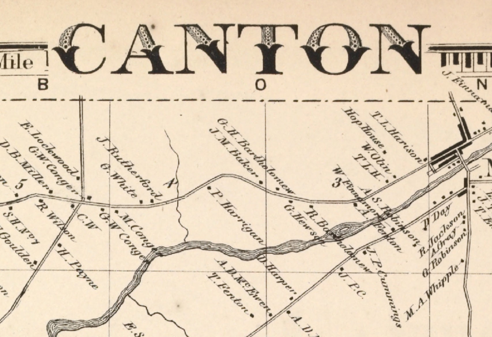1865 Map of Canton Township Saint Lawrence County New York - Etsy