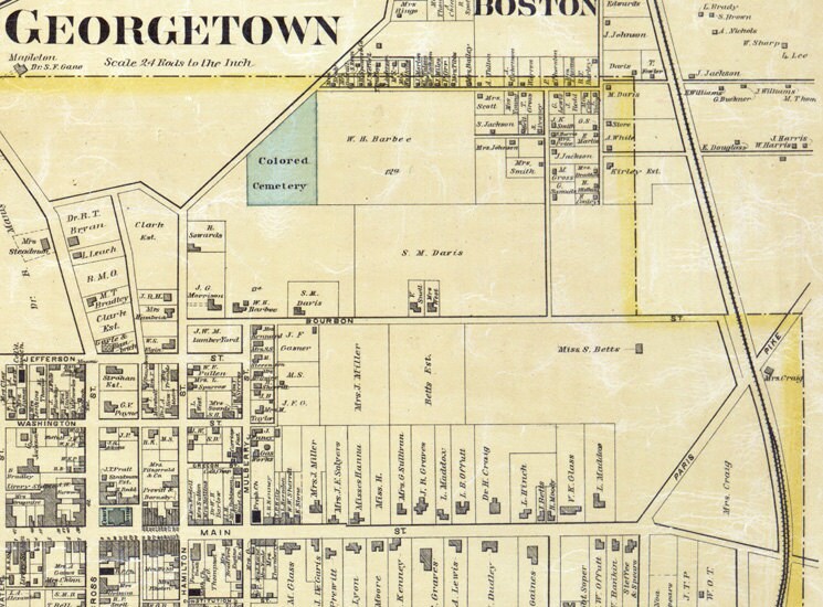 1879 Map of Scott County Kentucky Georgetown - Etsy