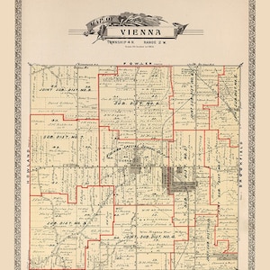 1899 Map of Vienna Township Trumbull County Ohio - Etsy