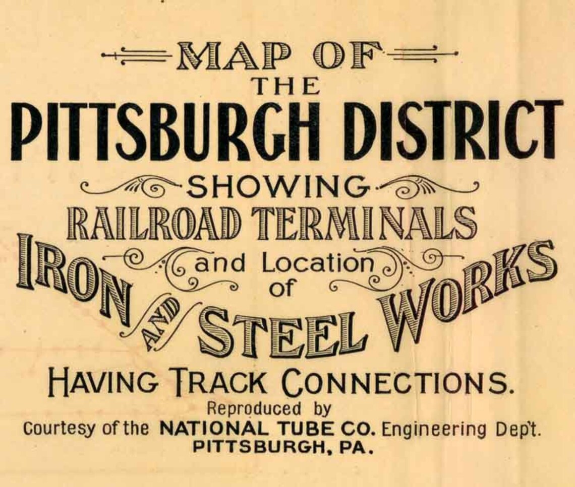 1906 Map of Pittsburgh Pennsylvania Railroad Terminals and | Etsy