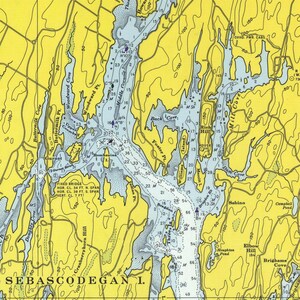1971 Nautical Chart of Casco Bay Maine - Etsy