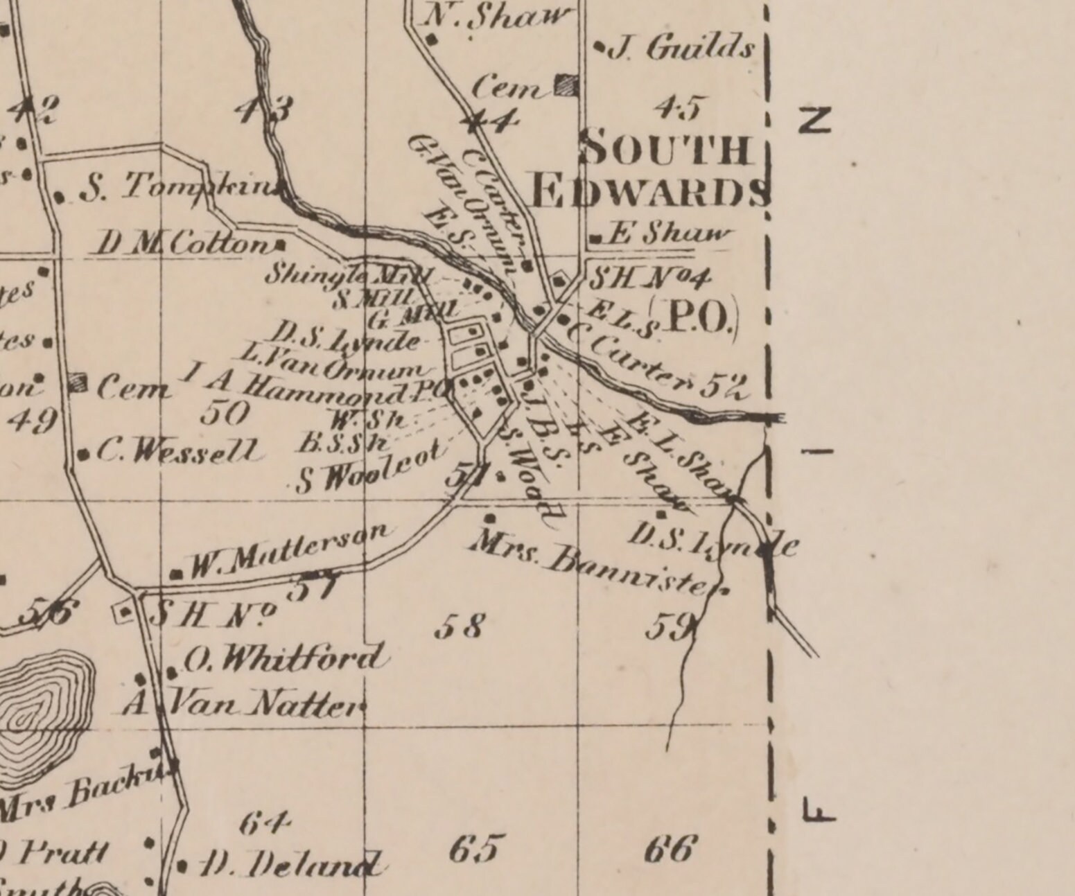 1865 Map of Edwards Township Saint Lawrence County New York - Etsy