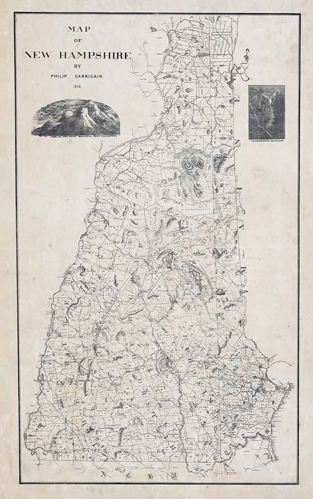 1816 Map of New Hampshire - Etsy