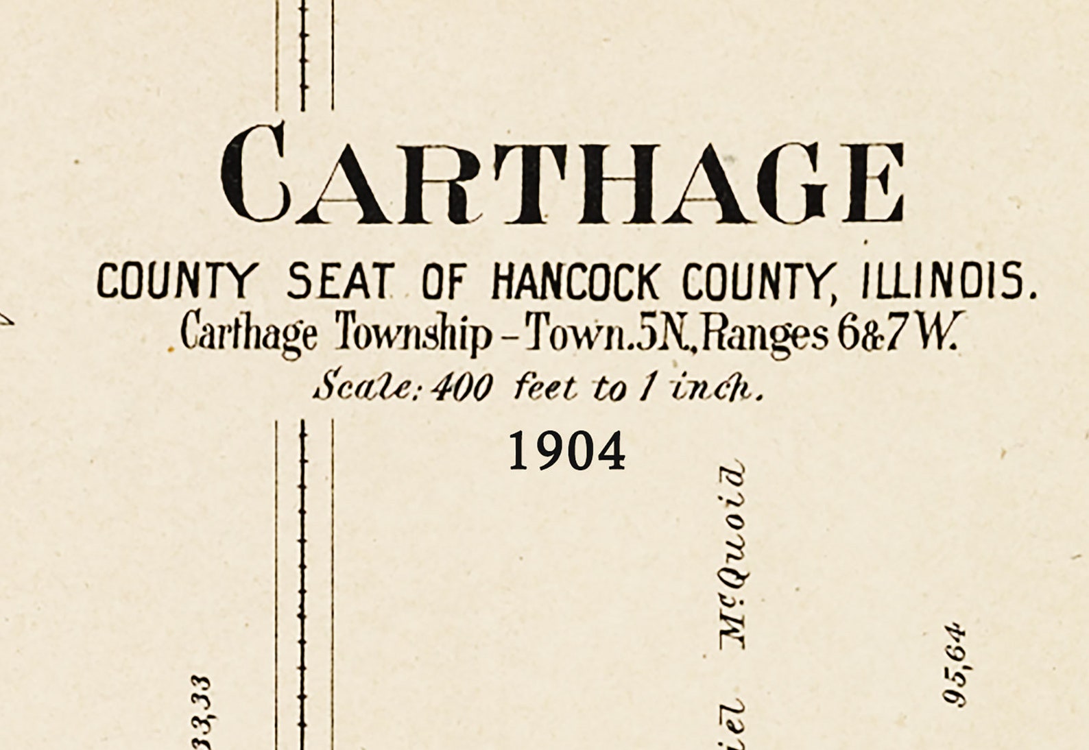 1904 Map of Carthage Hancock County Illinois - Etsy Canada