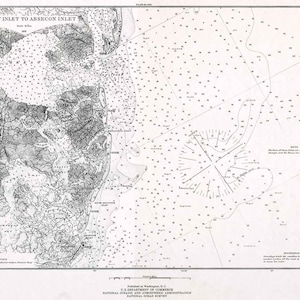 1976 Nautical Map of New Inlet to Absecon Inlet New Jersey - Etsy