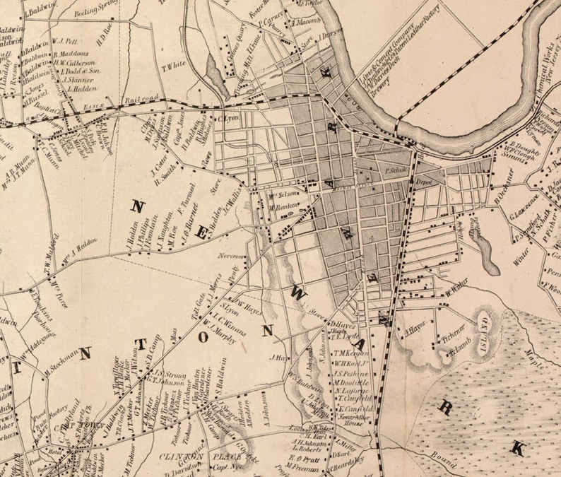 1850 Map of Essex County New Jersey LARGE 40 X 54 - Etsy