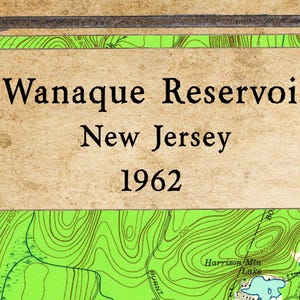 1962 Map of Wanaque Reservoir New Jersey - Etsy