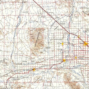1958 Topo Map of Phoenix Arizona Gila Bend Mountains - Etsy