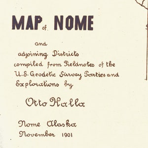 1901 Map of Nome Alaska - Etsy