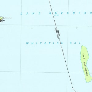 1985 Map of Whitefish Bay Lake Superior Michigan - Etsy