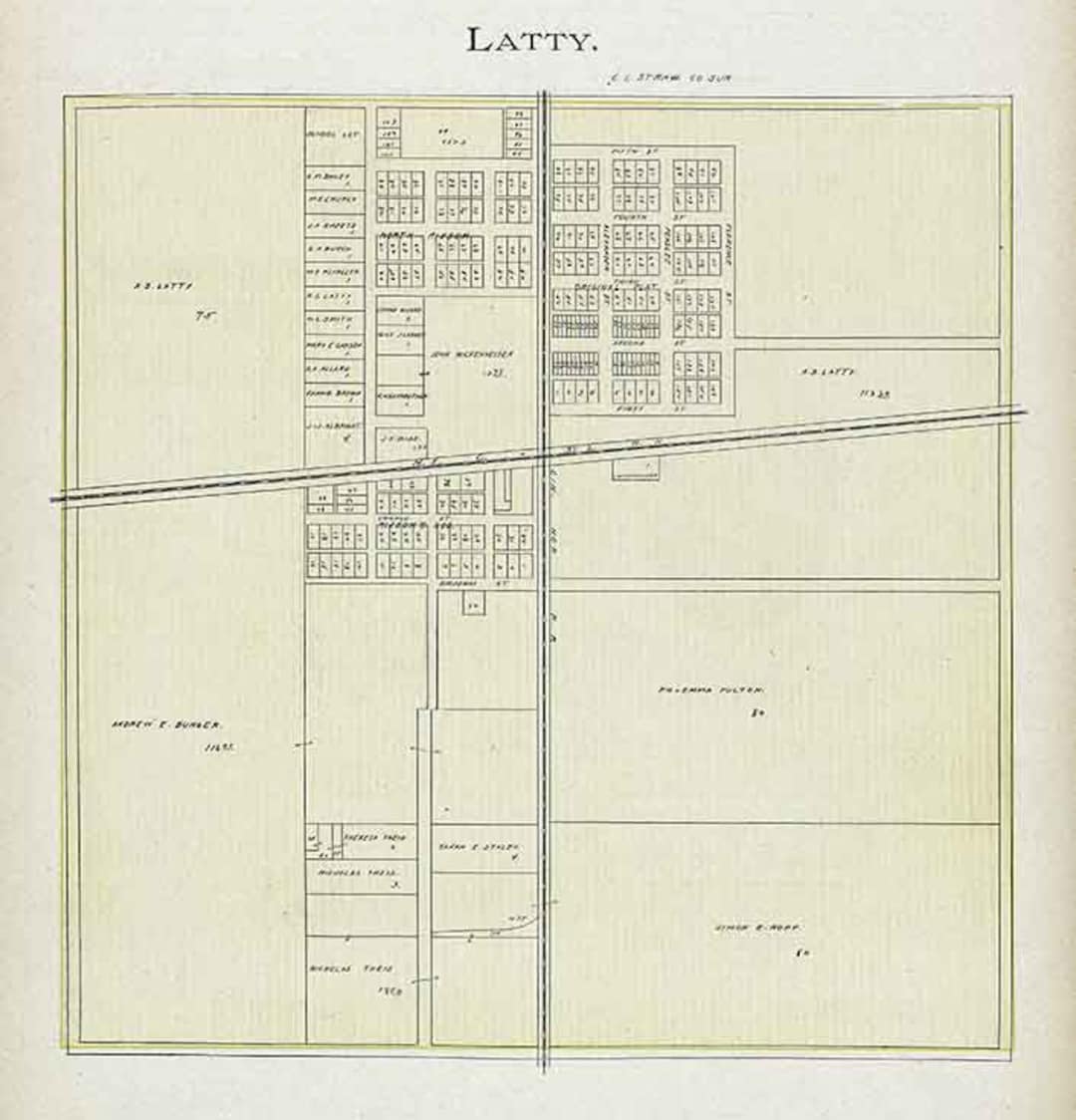 1905 Map of Latty Paulding County Ohio - Etsy