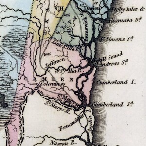 1822 Map of Georgia - Etsy