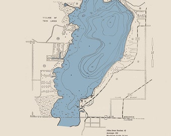 Lake Elizabeth Map | Etsy