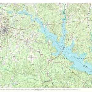 1992 Topo Map of Lufkin Texas Quadrangle Sam Rayburn Reservoir - Etsy