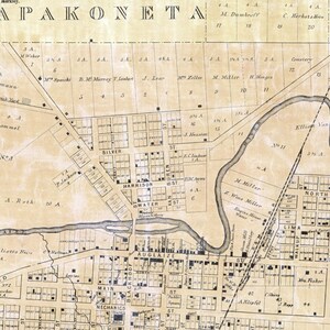 1860 Farm Line Map of Auglaize County Ohio Wapakoneta Minster - Etsy