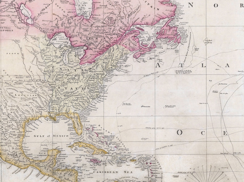 1808 Map of the World - Etsy