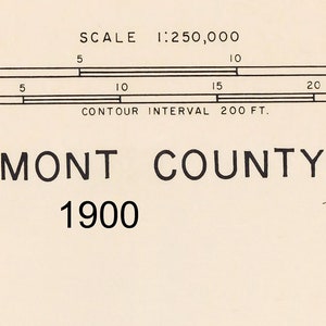1900 Map of Fremont County Wyoming - Etsy
