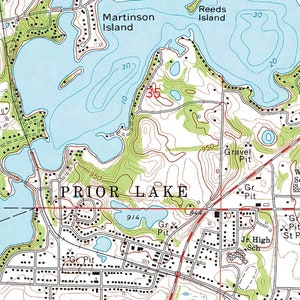 1974 Map of Prior Lake Minnesota - Etsy