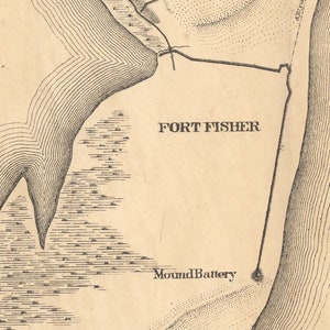 1865 Map of Fort Fisher North Carolina - Etsy