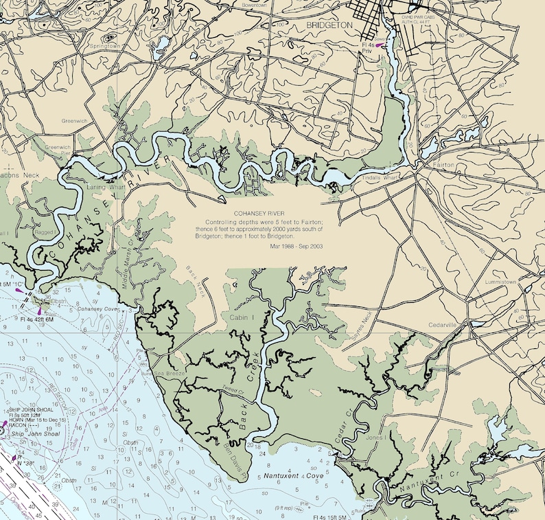 2018 Nautical Chart of the Delaware Bay - Etsy
