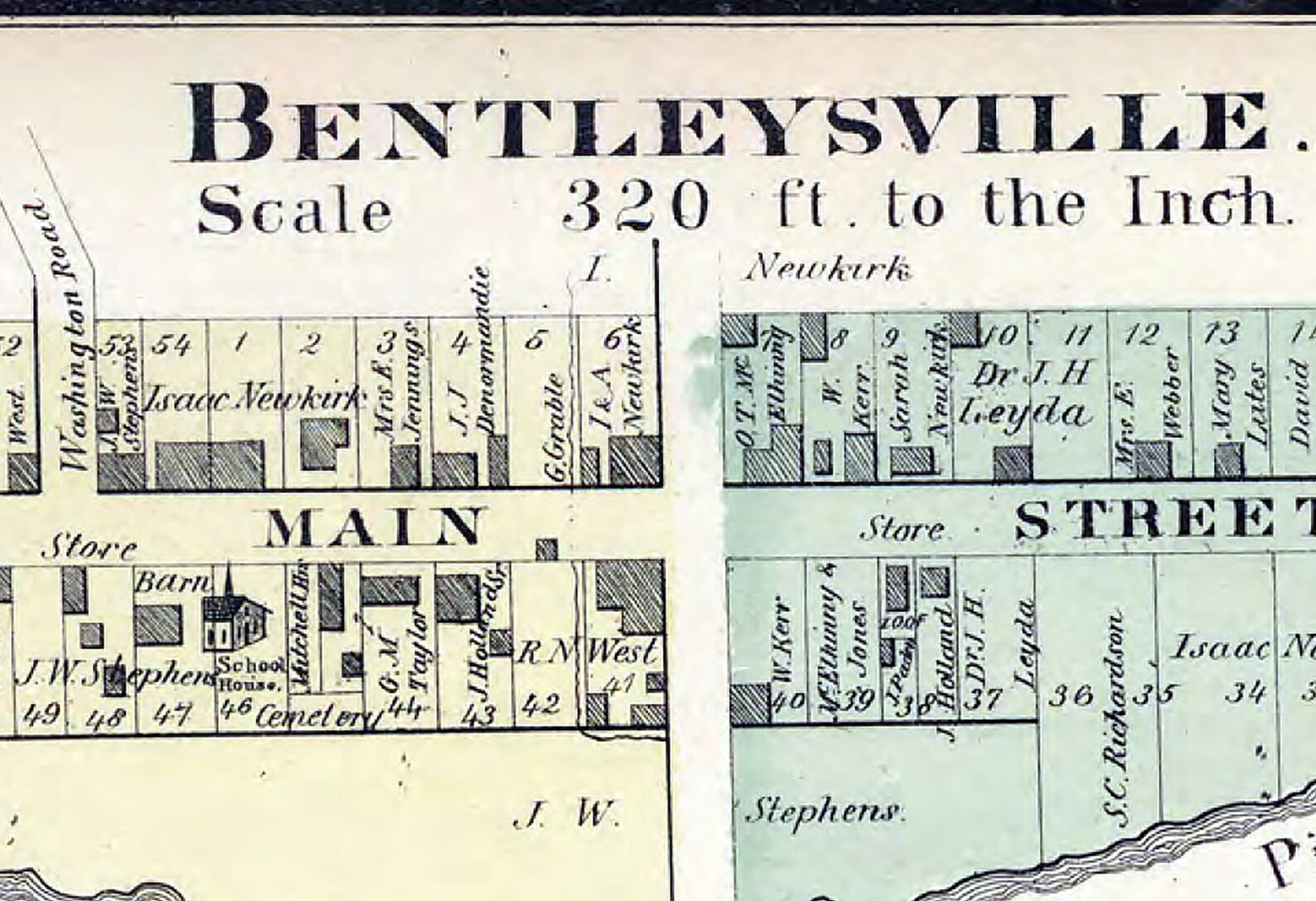 1876 Map of Fallowfield Township Washington County Pa Bentleysville - Etsy