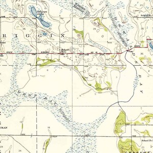1932 Topo Map of Grahams Island North Dakota Quadrangle - Etsy