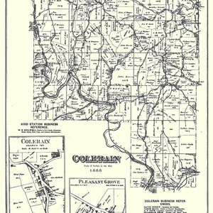 1888 Map of Colerain Township Belmont County Ohio - Etsy