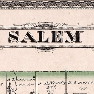 1880 Map of Salem Township Steuben County Indiana - Etsy