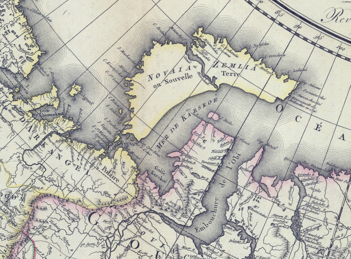 1807 Map of the Russian Empire | Etsy
