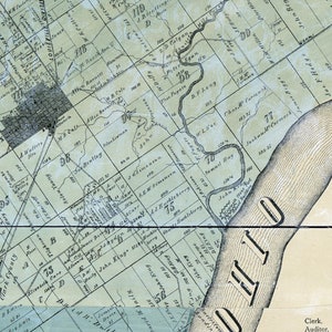 1875 Farm Line Map of Clark County Indiana - Etsy
