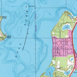 1995 Map of Gull Lake Minnesota - Etsy