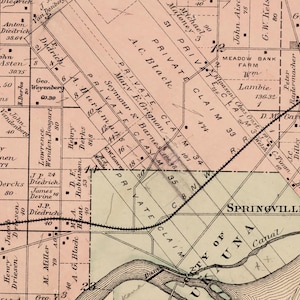 1889 Map of Kaukauna Township Outagamie County Wisconsin - Etsy
