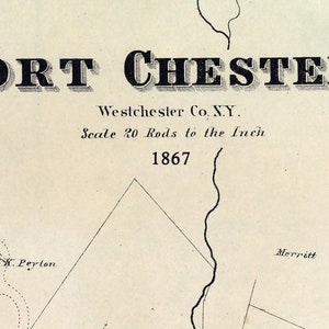 1867 Map of Port Chester Westchester County New York - Etsy