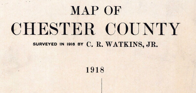 1918 Map of Chester County Tennessee - Etsy