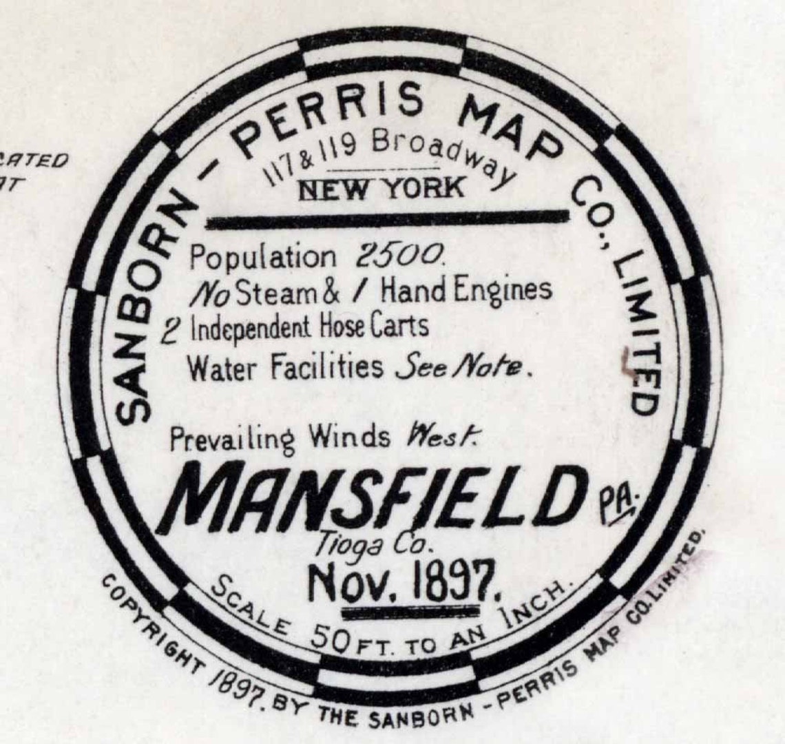 1892 Town Map of Mansfield Tioga County Pennsylvania - Etsy