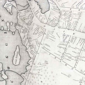 1846 Map of Brunswick Village Maine - Etsy