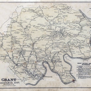 1886 Map of Grant Township Monongalia County West Virginia - Etsy