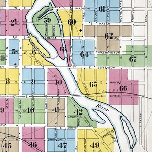 1899 Town Map of South Bend Indiana - Etsy