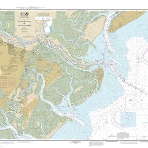 2020 Nautical Chart of Savannah River and Wassaw Sound - Etsy
