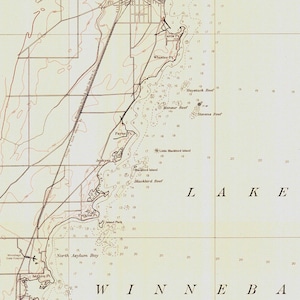 1939 Nautical Map of Lake Winnebago Wisconsin - Etsy