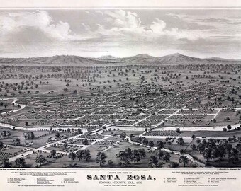 Geologic Map of California Santa Rosa Sonoma County - Etsy