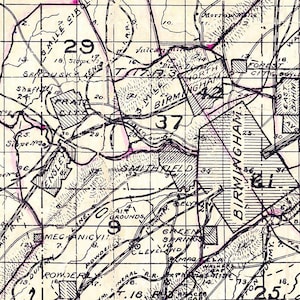 1897 Map of Jefferson County Alabama - Etsy