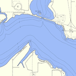1972 Map of Beaver Dam Lake Dodge County Wisconsin - Etsy