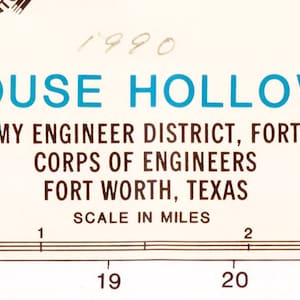 1990 Map of Stillhouse Hollow Lake Texas - Etsy